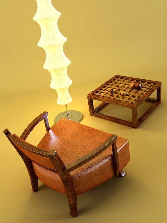 Asian style lounge room stock photo. Image of living, installation ...