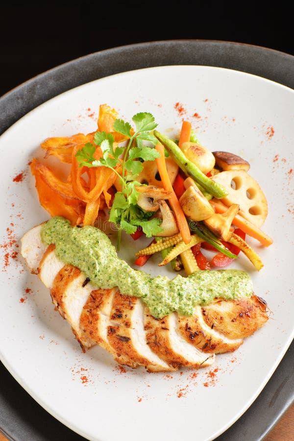 Asian Style Roasted Chicken with Lemon Grass Herbs Stock Image - Image ...