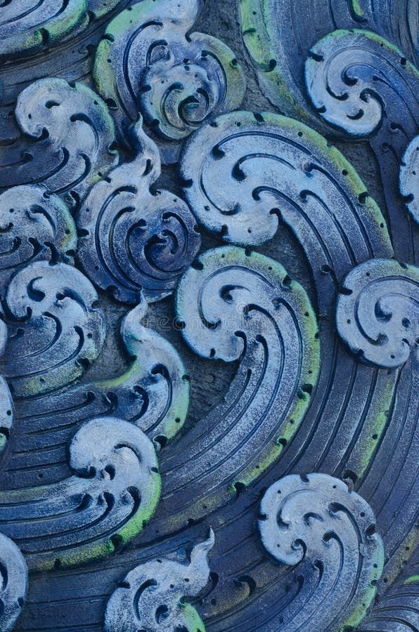 Asian Style Sculpture Pattern Pattern Stock Image - Image of artistic ...