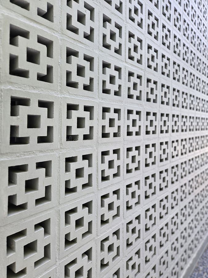 Asian Style White Color Wind Brick Box Pattern and Texture Stock Photo ...