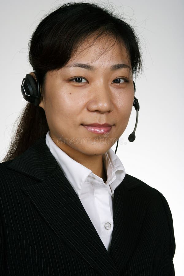 Asian Support Person stock photo. Image of assistant, monitor - 1129914