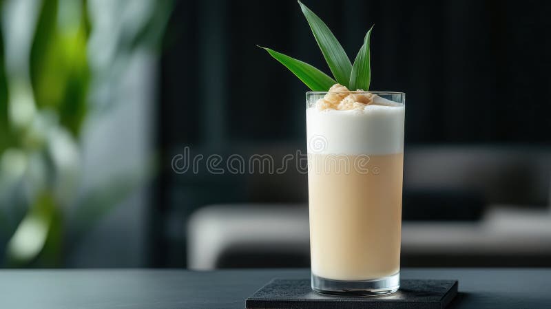 Asian Tea Experience, Asian Beverage in a Tall Ceramic Glass on a ...