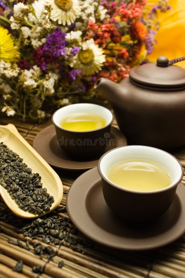 Hot tea and tea pot stock photo. Image of beverage, ingredients - 15742900