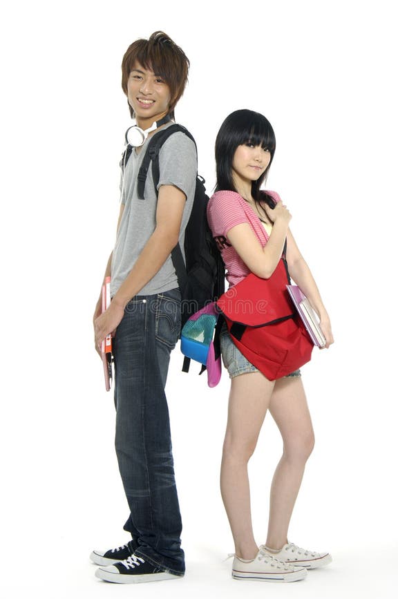 Asian teens stock image. Image of university, pretty, thin - 7539125