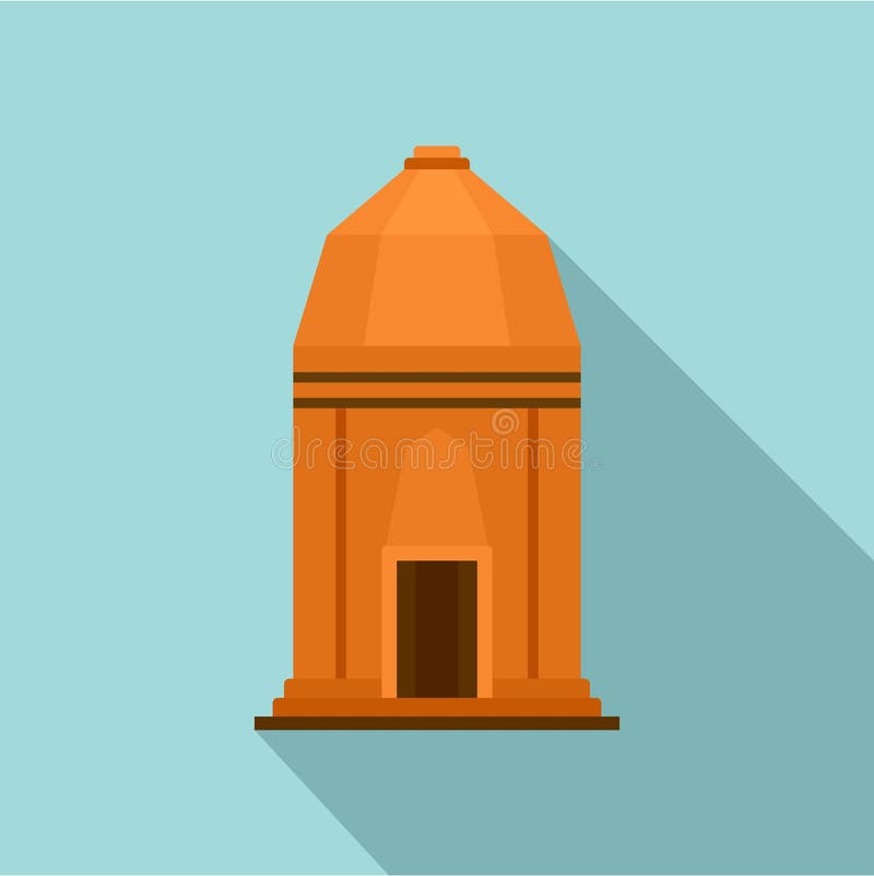 Asian Temple Icon, Flat Style Stock Illustration - Illustration of idol ...