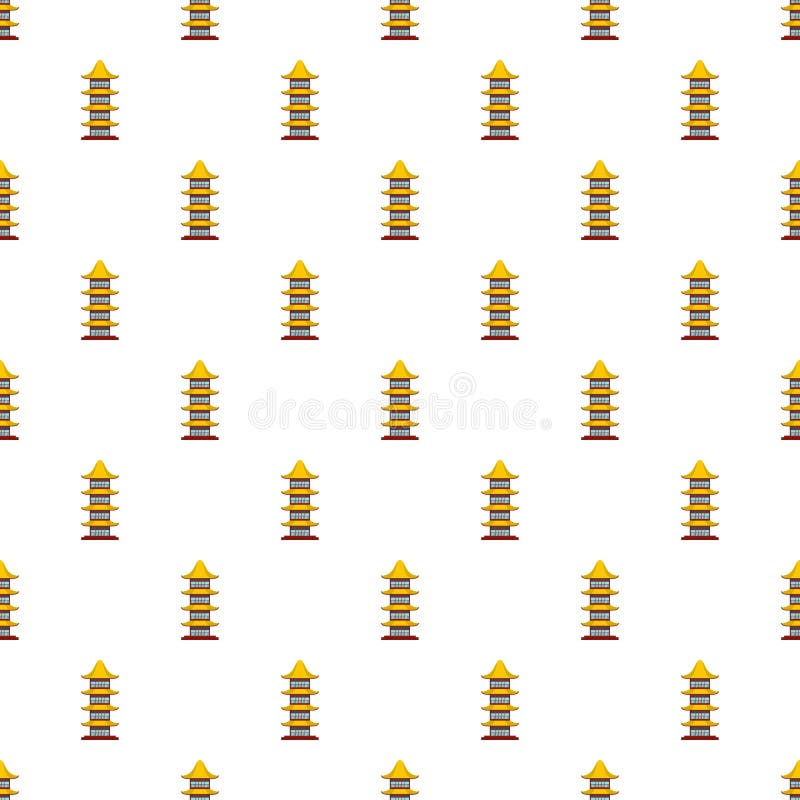 Asian Temple Pattern Seamless Vector Stock Vector - Illustration of ...