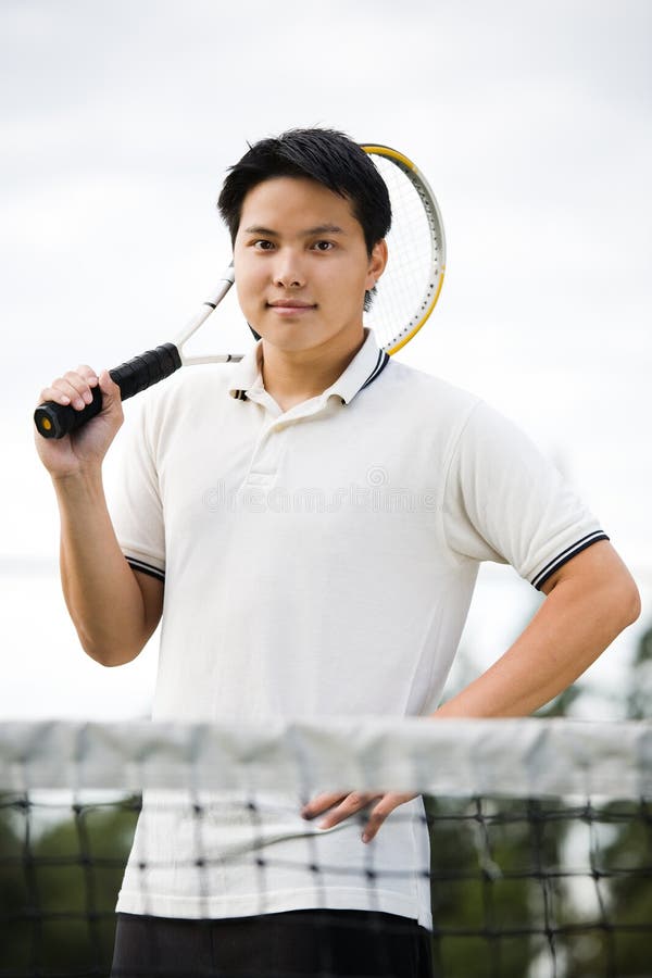 Asian tennis player stock image. Image of lifestyle, fitness - 6589755