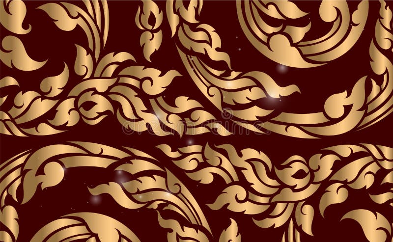 Thai Traditional Design, Thai Background Stock Vector - Illustration of ...