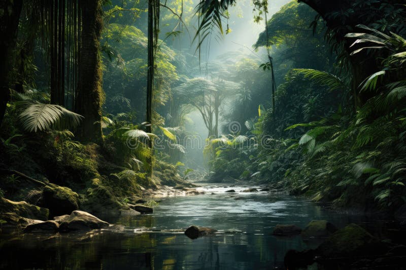 Asian Tropical Rainforest, Asian Tropical Jungle Rainforest in Daytime ...