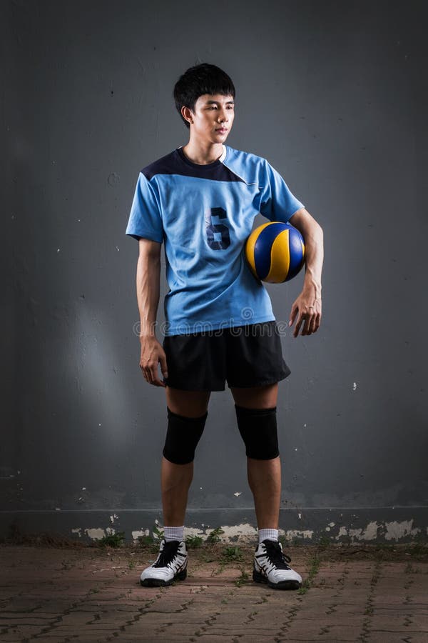 Asian Volleyball Athlete in Action Stock Photo - Image of championship ...