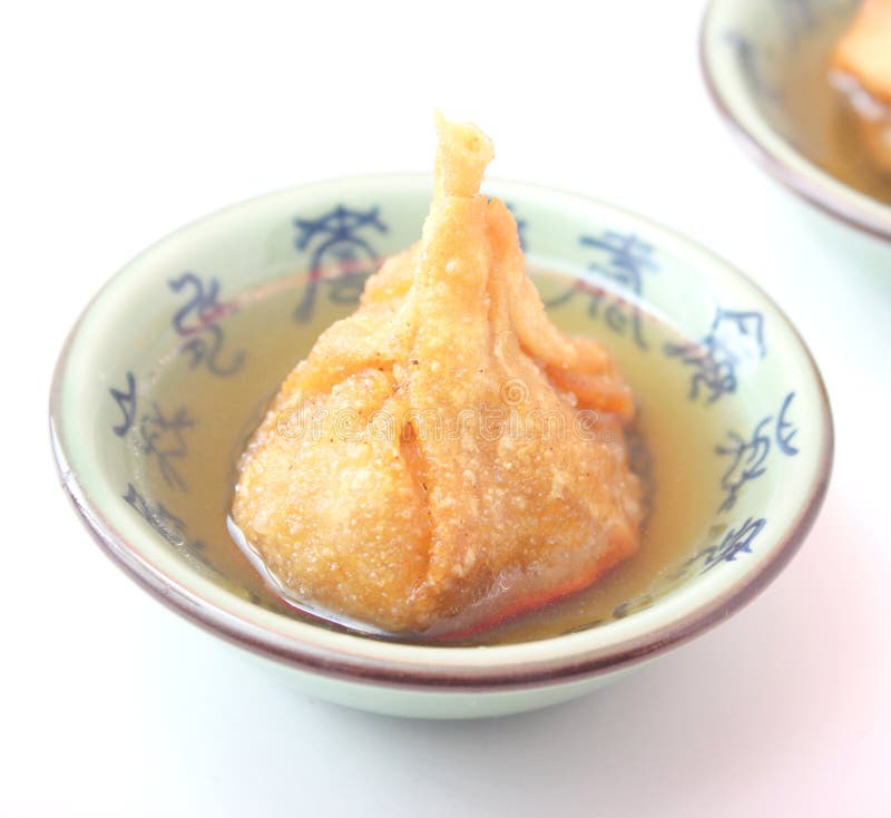 Asian wan tan soup stock image. Image of chinese, dinner - 41007731