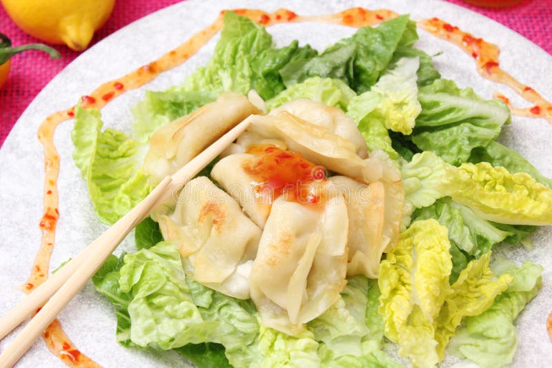 Asian wan tans stock image. Image of restaurant, chinese - 37464845