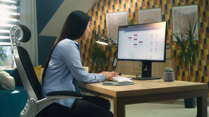 Asian Web Designer Creating Website on Pc Stock Photo - Image of ...