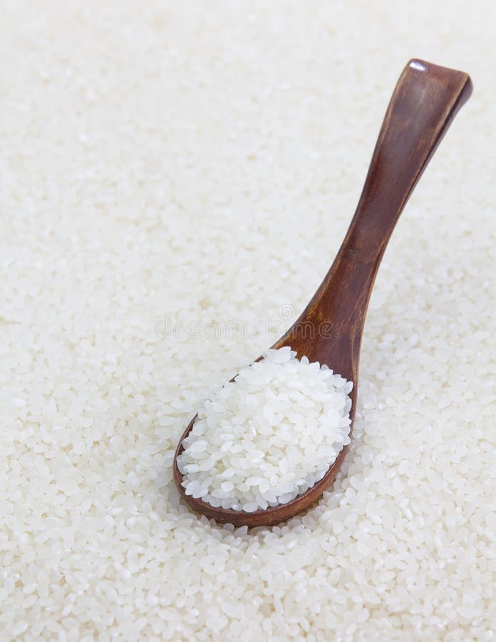 Asian White Rice or Uncooked White Rice Stock Photo - Image of grain ...