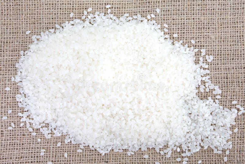 Asian White Rice or Uncooked White Rice Stock Photo - Image of ripe ...