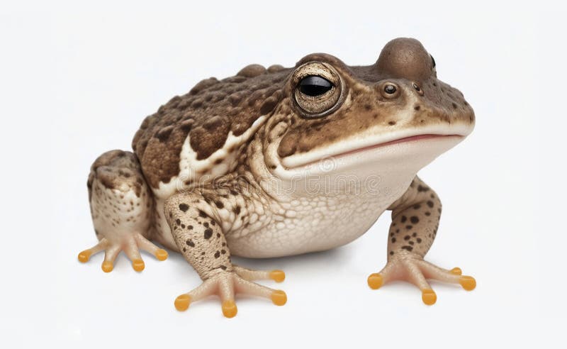 An Asian Tropical Wild Toad on White Background Stock Illustration ...