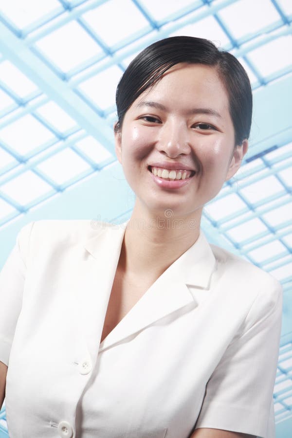 Asian woman stock photo. Image of natural, smile, white - 14071084