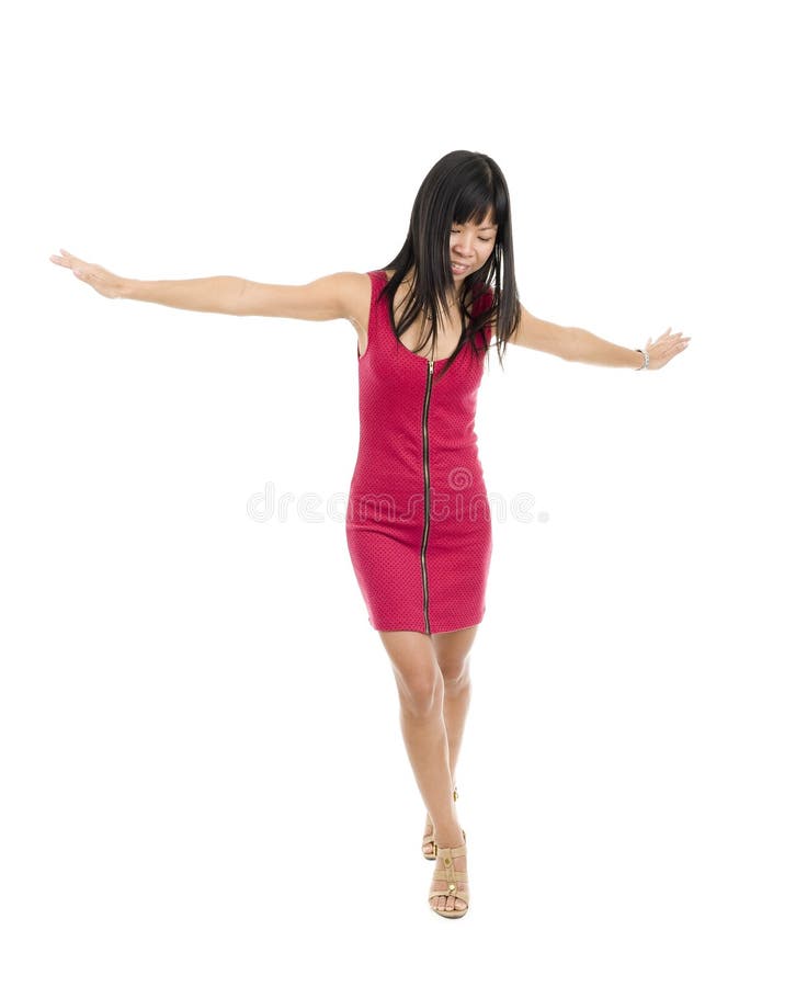 Asian Woman Balancing Arms Stock Photos - Free & Royalty-Free Stock ...