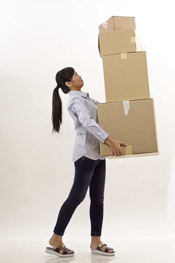 Man carry boxes stock photo. Image of physical, space - 11400094