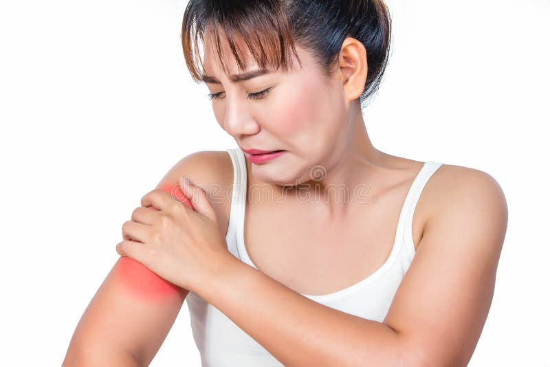 Asian Woman Having Arm Pain Stock Photo - Image of osteoporosis ...