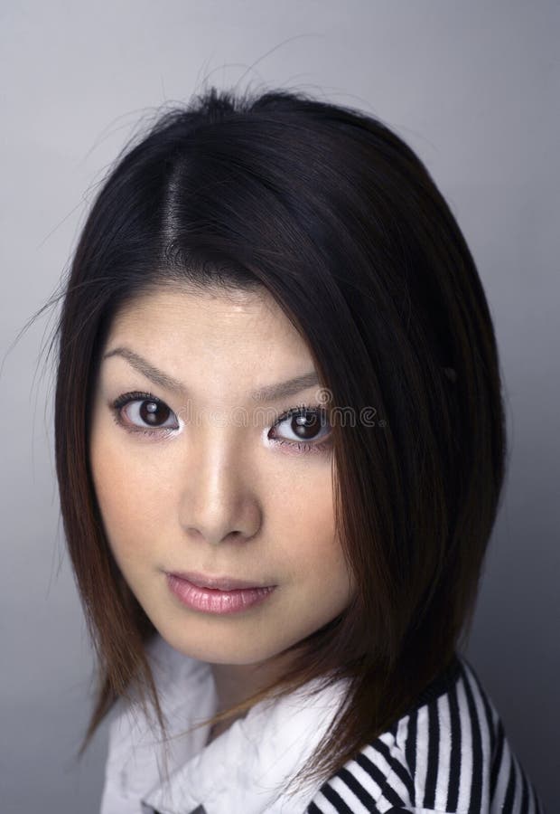 Asian woman headshot stock image. Image of girl, indoors - 13577527