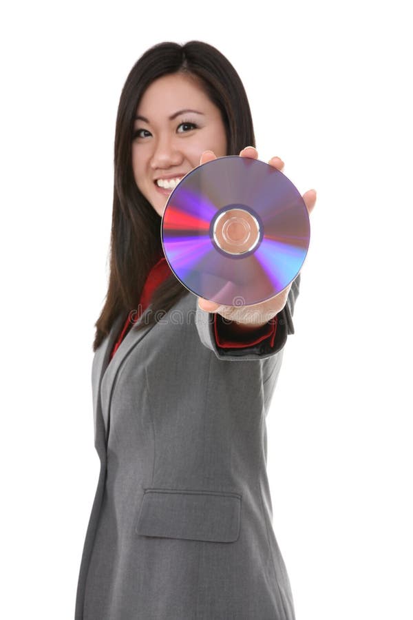 Asian Woman Holding Disc stock photo. Image of japanese - 7604582