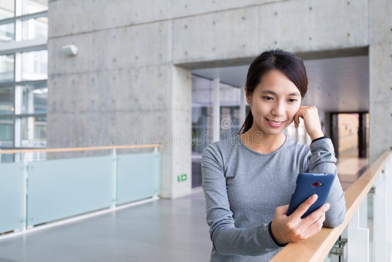 Asian Woman Look at Mobile Phone Stock Photo - Image of elegance, asian ...