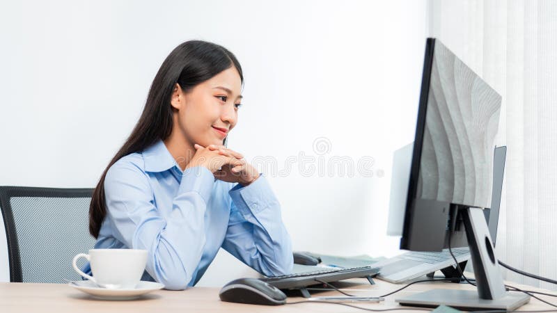Programmer Typing Code On Desktop Computer Developing Programming And