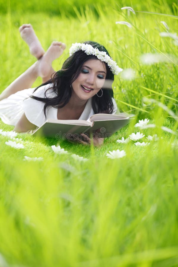 Relaxing moment in spring stock photo. Image of laying - 30459402