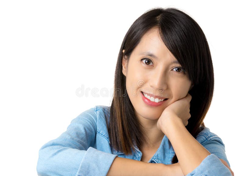 Asian woman with smile stock photo. Image of young, chinese - 32846956