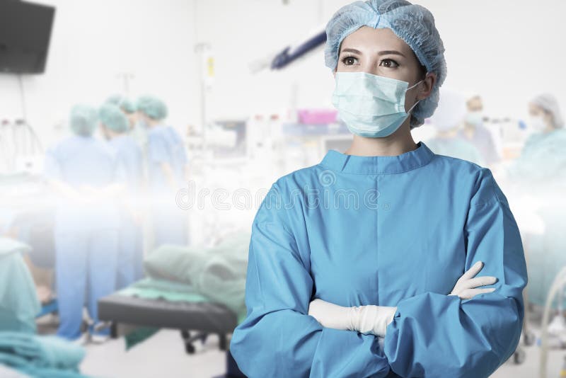 Asian Woman Surgeon in Operation Room Stock Image - Image of clinic ...