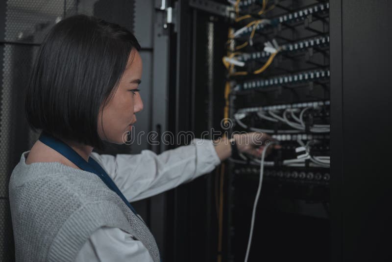 Female Network Cabling Stock Photos - Free & Royalty-Free Stock Photos ...