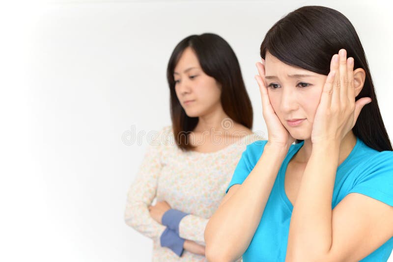 Disappointed Asian women stock photo. Image of japanese - 139230034