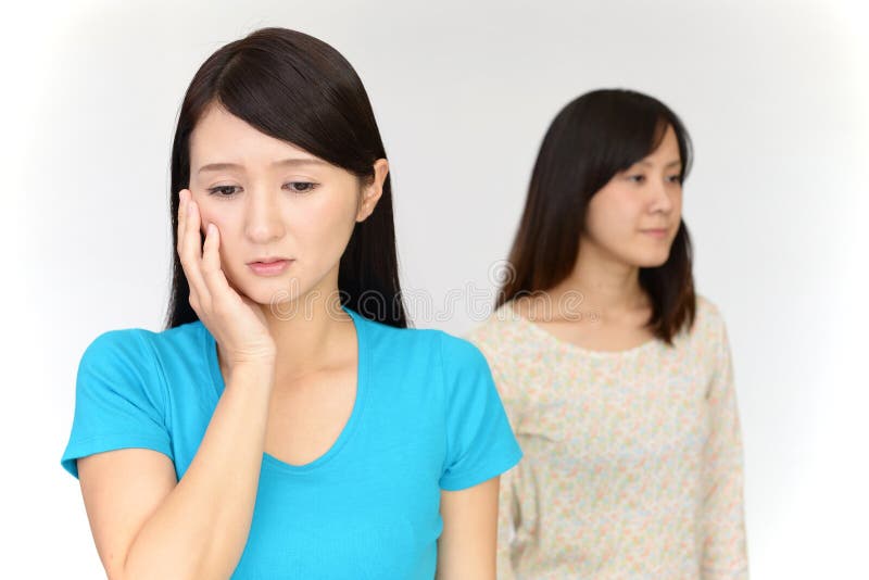 Disappointed Asian women stock image. Image of female - 139230145