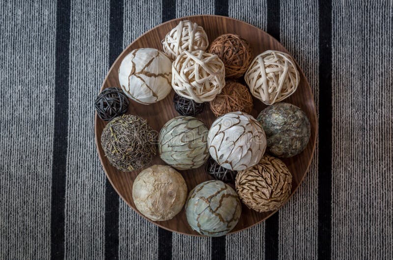 Asian Wooden Wicker Spheres Stock Photo - Image of background, pink ...