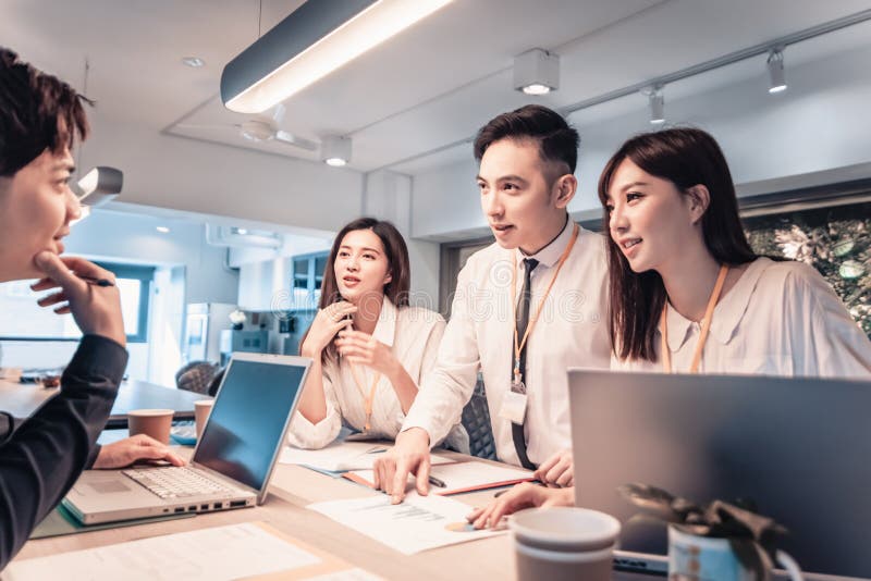 Asian Young Business People Working in Office Stock Photo - Image of ...