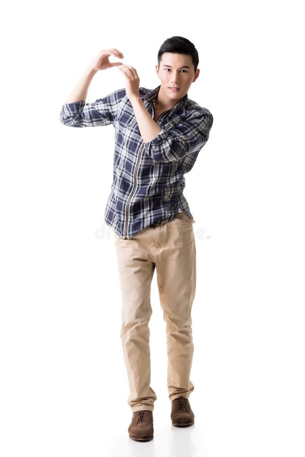 Asian Young Guy Carry or Take Something Stock Image - Image of asian ...