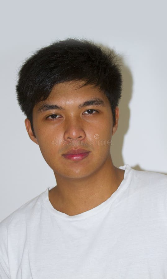 Asian young man stock image. Image of shirt, hair, positive - 32052685