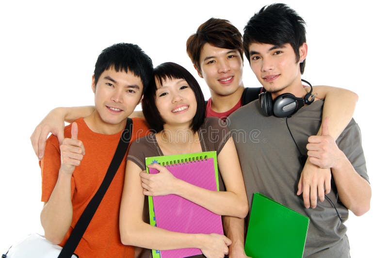 Asian young students stock photo. Image of cheerful, friendship - 4771054