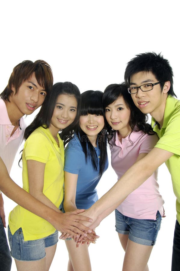 Asian teens stock image. Image of university, pretty, thin - 7539125