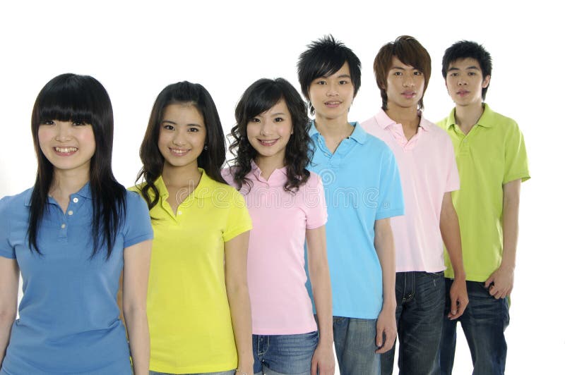 Asian teens stock image. Image of university, pretty, thin - 7539125