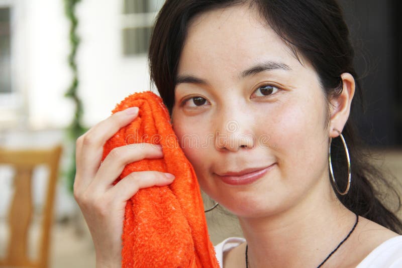 Asian Young Woman Clean Face Stock Image - Image of eyes, bright: 25449985