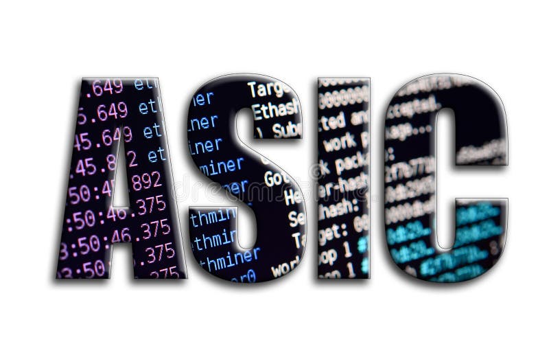 ASIC Mining. the Inscription Has a Texture of the Photography, Which ...