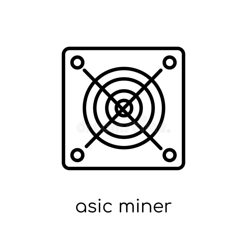 Asic Miner Icon. Trendy Modern Flat Linear Vector Asic Miner Icon on ...