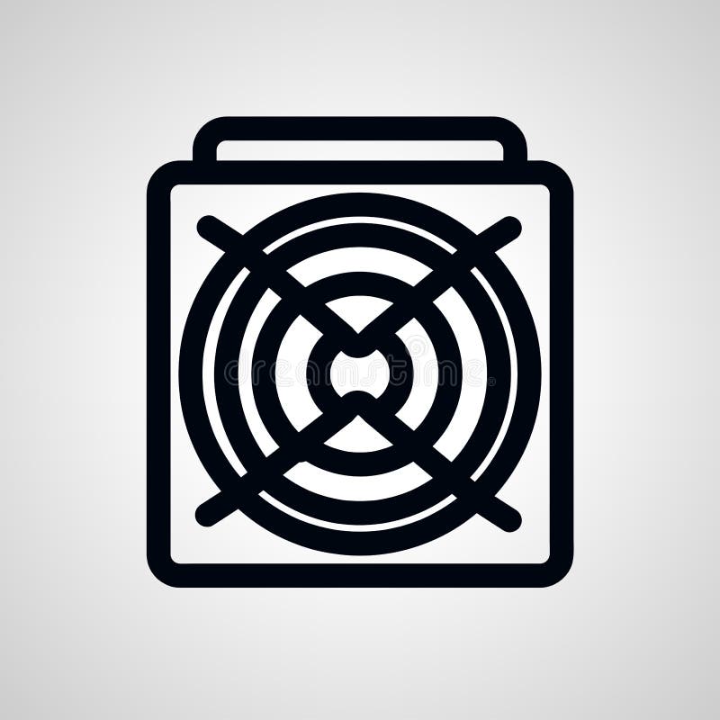 Asic Miner Line Icon. Asic Miner Linear Outline Icon Stock Illustration ...