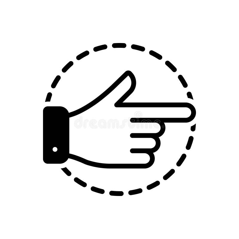 Black Solid Icon for Aside, Finger and Pointing Stock Vector ...