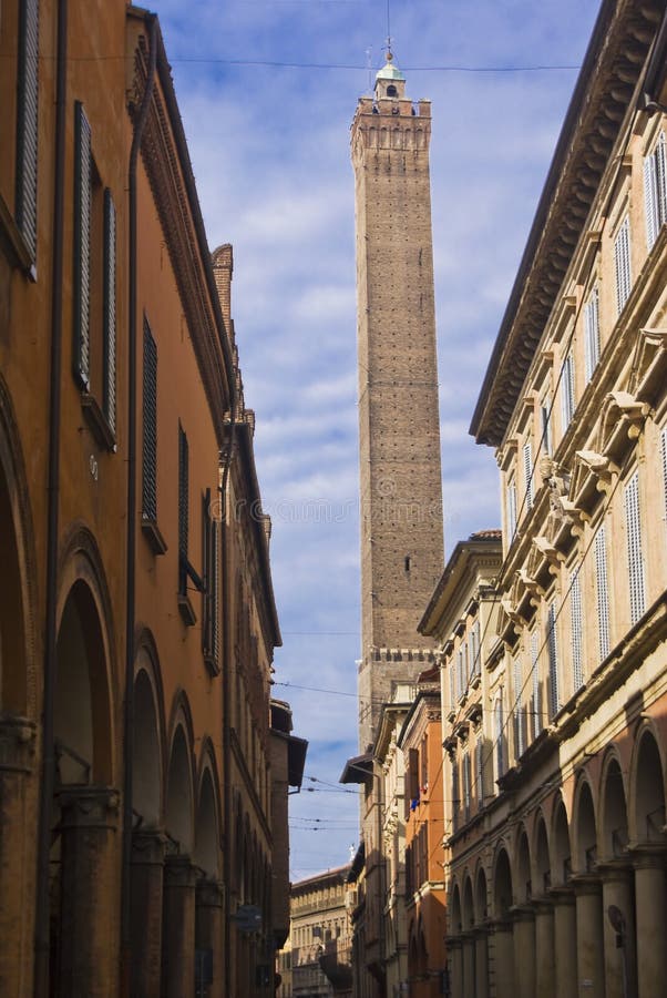 Asinelli tower, Bologna stock photo. Image of historical - 162153482