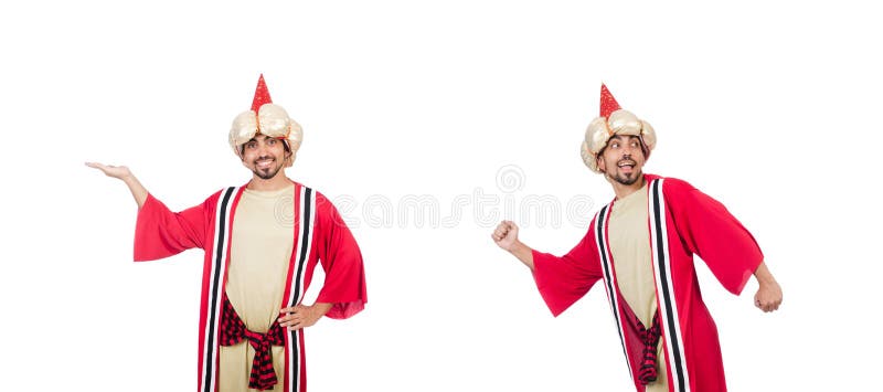 Asistente Con Disfraz Aislado En Blanco Foto de archivo - Imagen de ...