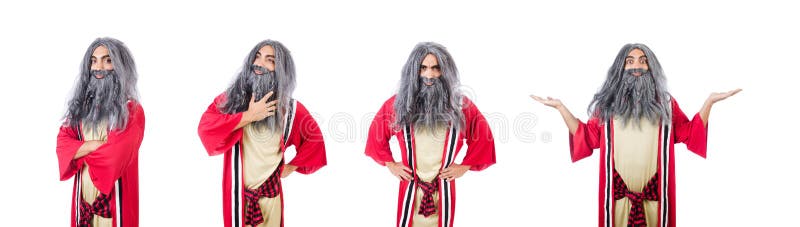 Asistente Con Disfraz Aislado En Blanco Imagen de archivo - Imagen de ...