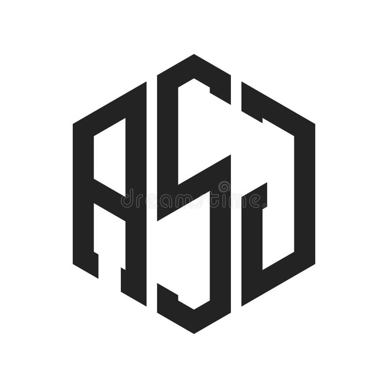 ASJ Logo Design. Initial Letter ASJ Monogram Logo Using Hexagon Shape ...